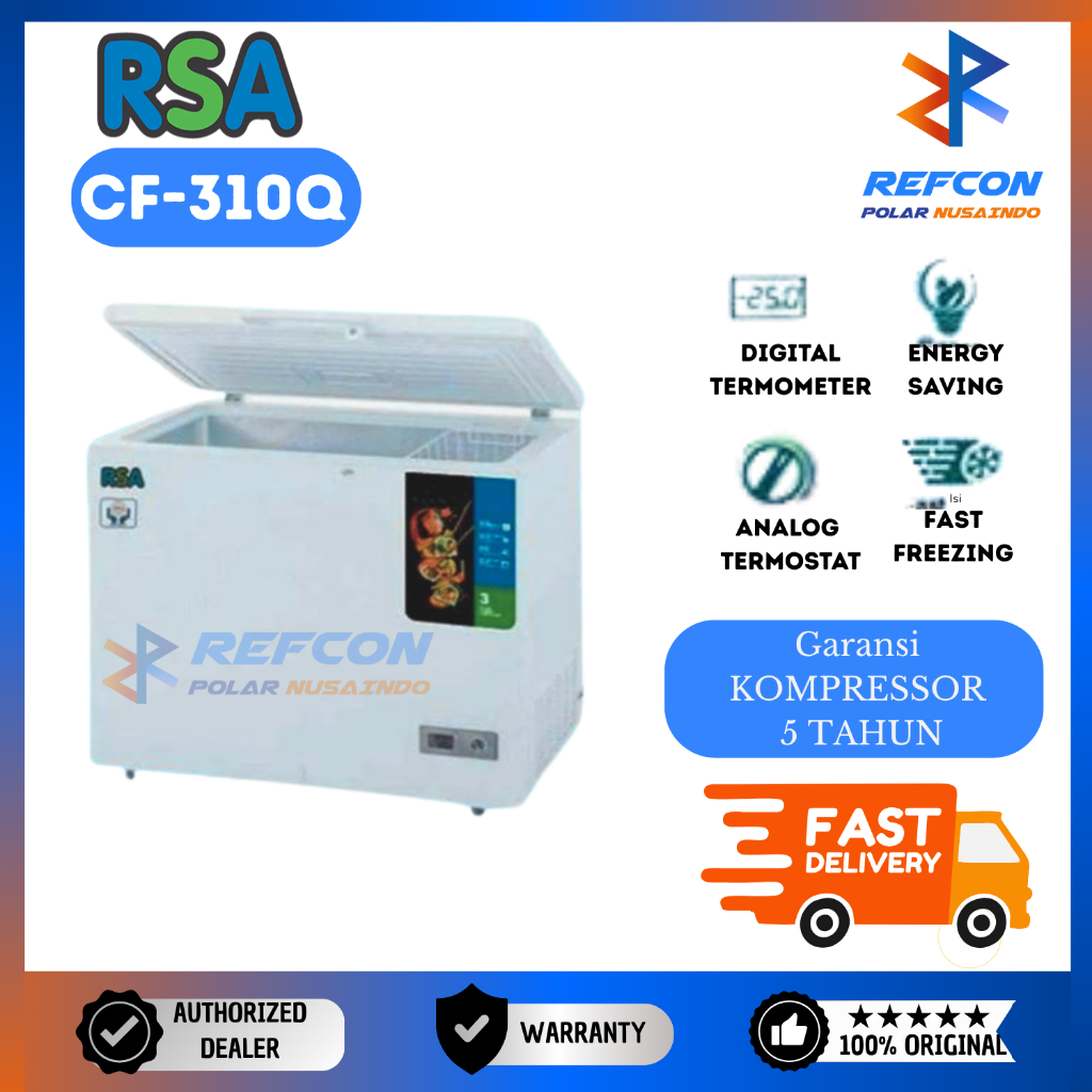 Jual Chest Freezer RSA CF-310Q/ CF310Q / CF 310 Q Freezer Box 310 liter ...