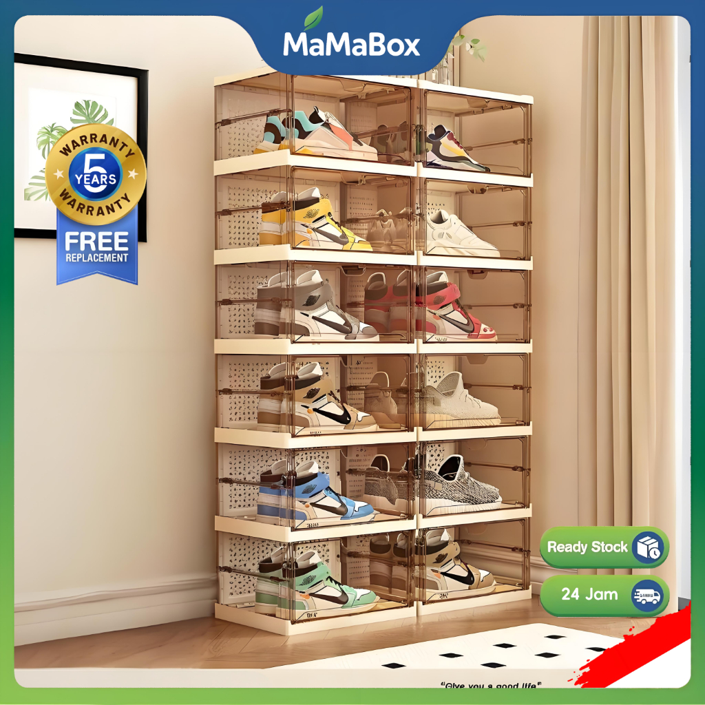 Jual MaMaBox Rak Sepatu Susun Tertutup/Box Sepatu/Kotak Sepatu/Rak ...