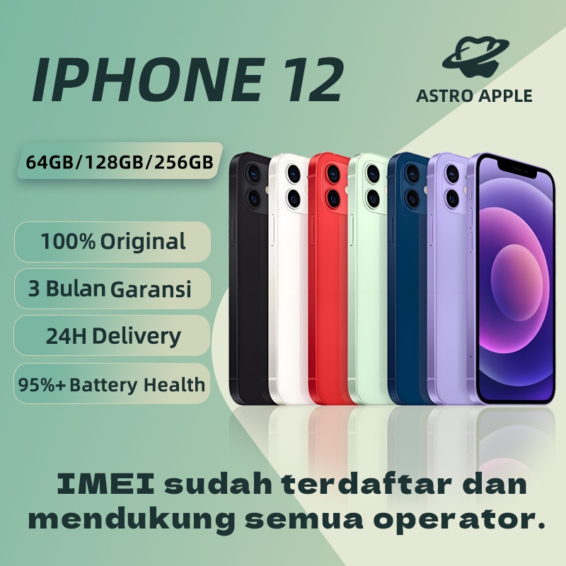 Jual iPhone 12 64GB 128GB FULLSET MULUS SECOND - BERGARANSI TERPERCAYA LCD MULUS NORMAL FULSET ...