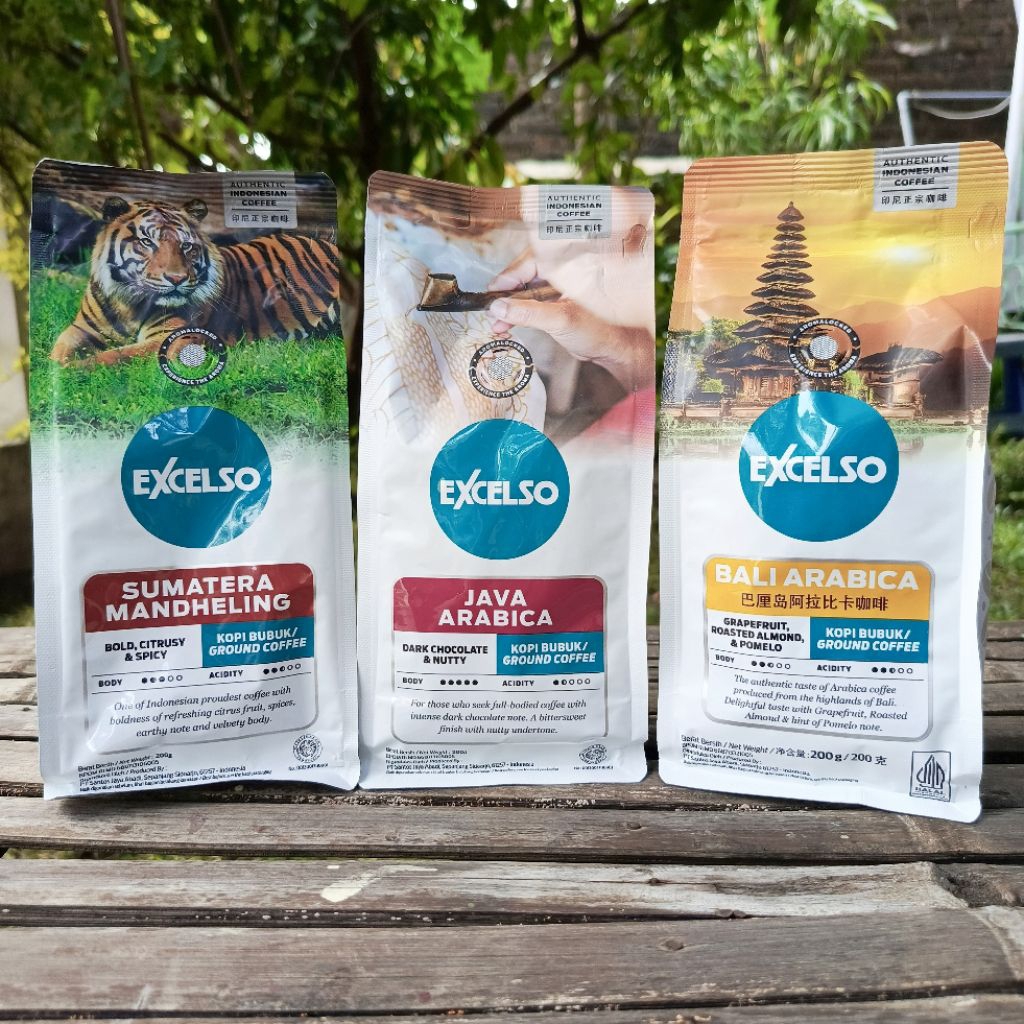 Jual Excelso Kopi Bubuk 200g Sumatera Mandheling Bali Arabica Java ...