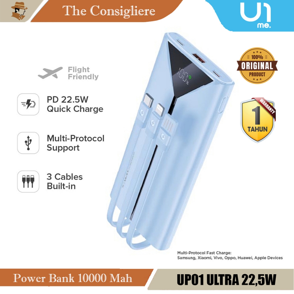 Jual U1me Power Bank 10000 Mah LED Display Quick Charging 22.5W + PD ...