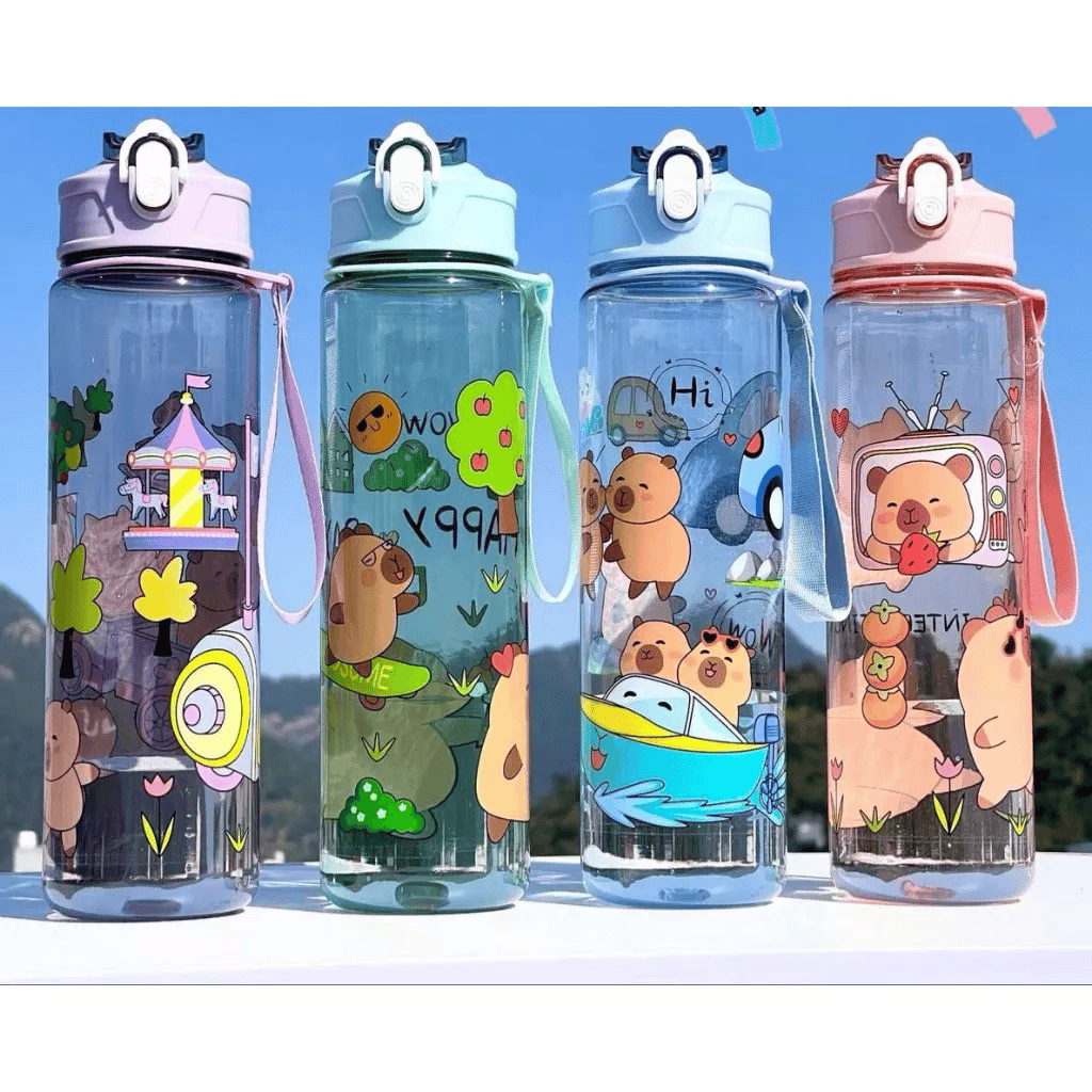 Jual BOTOL MINUM CAPYBARA 900ML ANAK SEKOLAH | Botol Minum Sekolah Kerja Free sedotan | Shopee ...