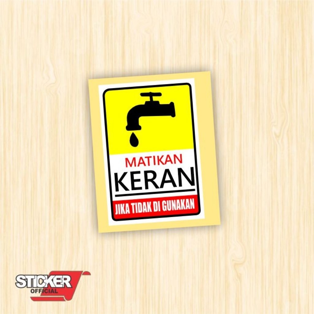 Jual stiker matikan kran air, stiker reflektive nyala | Shopee Indonesia