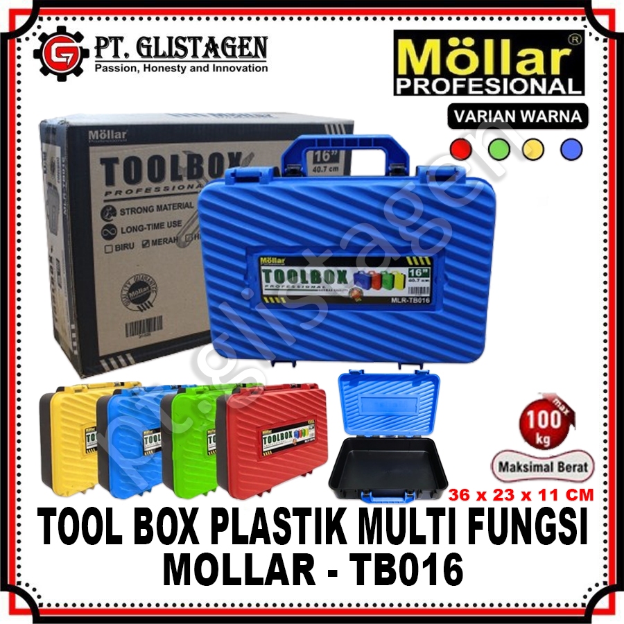 Jual MOLLAR TB016 Tool Box Plastik Multifungsi 16" inch Kotak ...