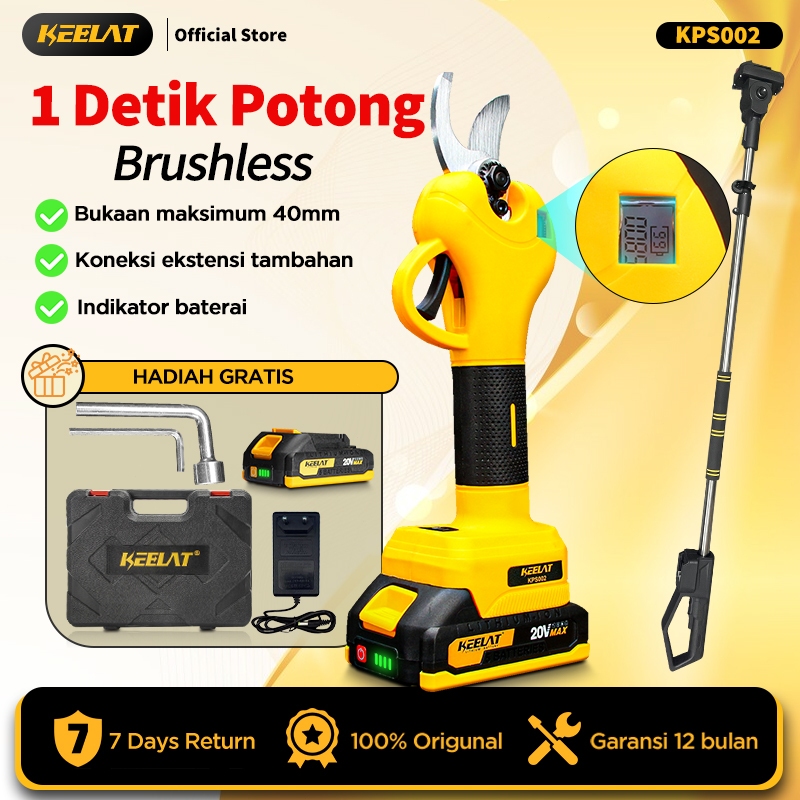 Jual KEELAT Brushless Gunting Dahan Dan Ranting listrik KPS002 Gunting ...