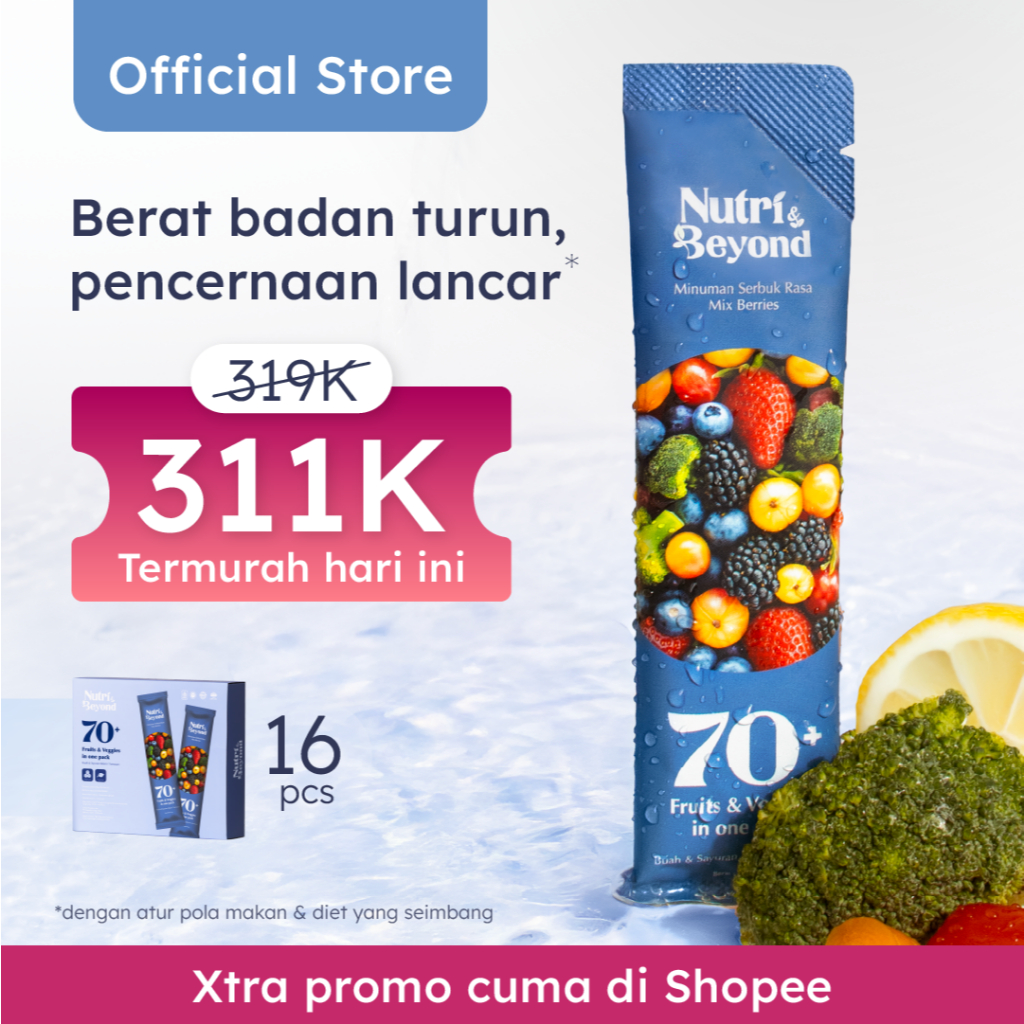 Jual Nutri & Beyond Fiber Drink dengan Buah dan Sayur Rasa Mixberry 1 ...