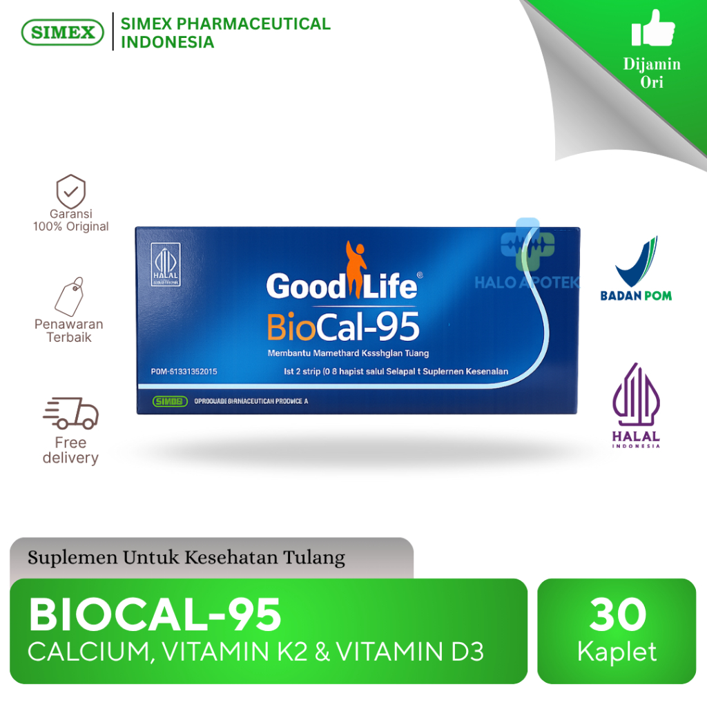 Jual Biocal-95 1 Box | 5 Strip | 1 Strip 6 Tablet - Calcium Ibu Hamil ...