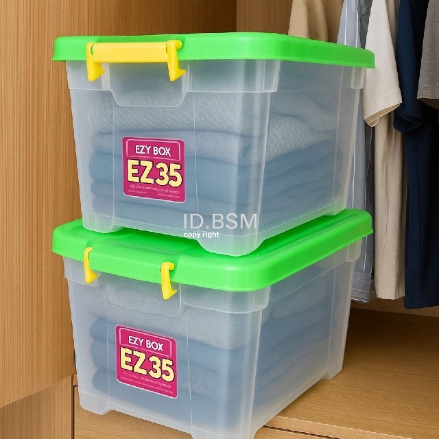 Jual BOX PLASTIK 35 LITER WADAH SERBAGUNA EZY BOX SOLUSINYA | Shopee Indonesia