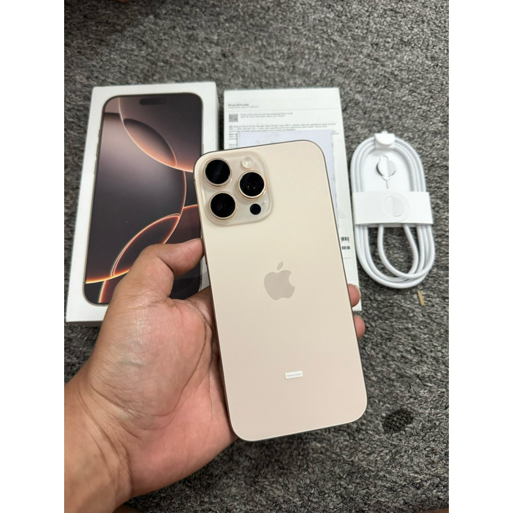 Jual iphone 16 pro max 256gb ibox dessert titanium super likenew ...