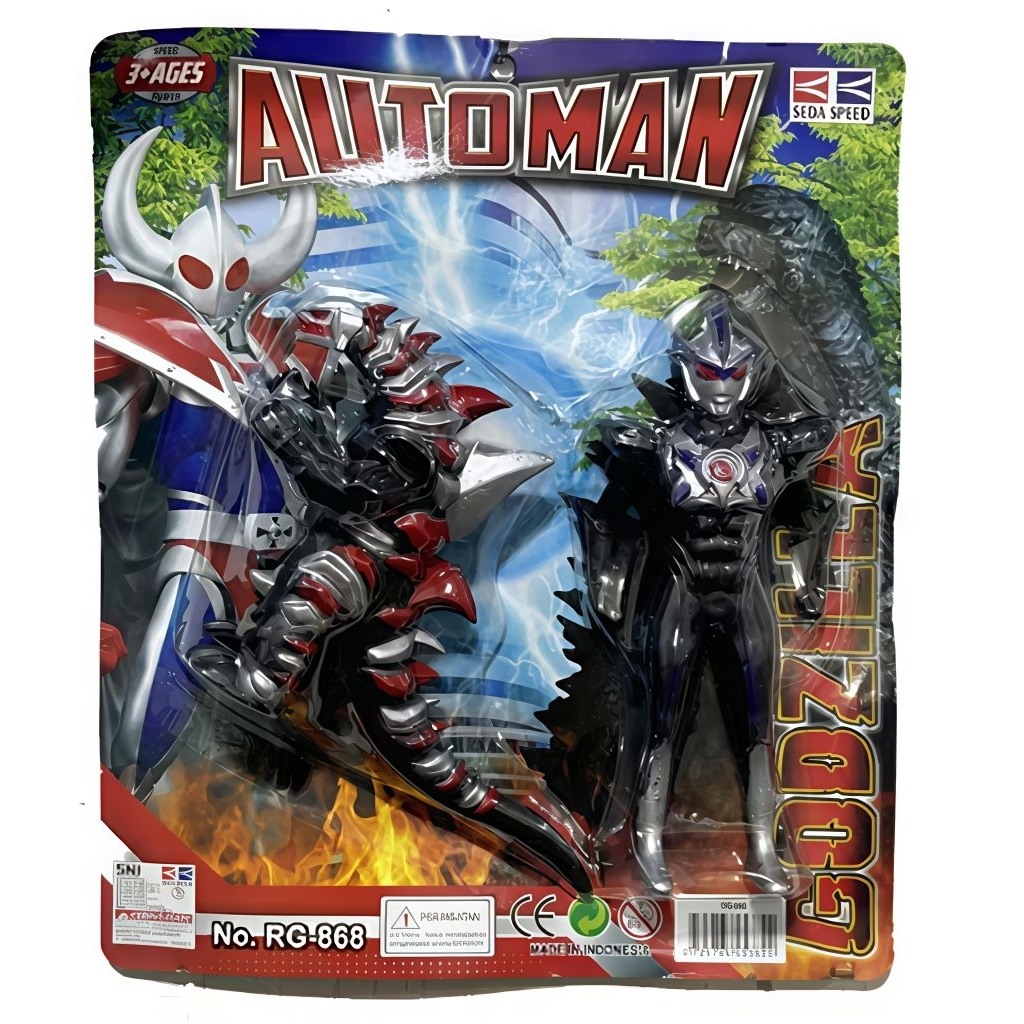 Jual MAINAN ANAK AUTOMAN VS GODZILLA ROBOT-ROBOTAN ULTRAMAN VS GODZILLA ...