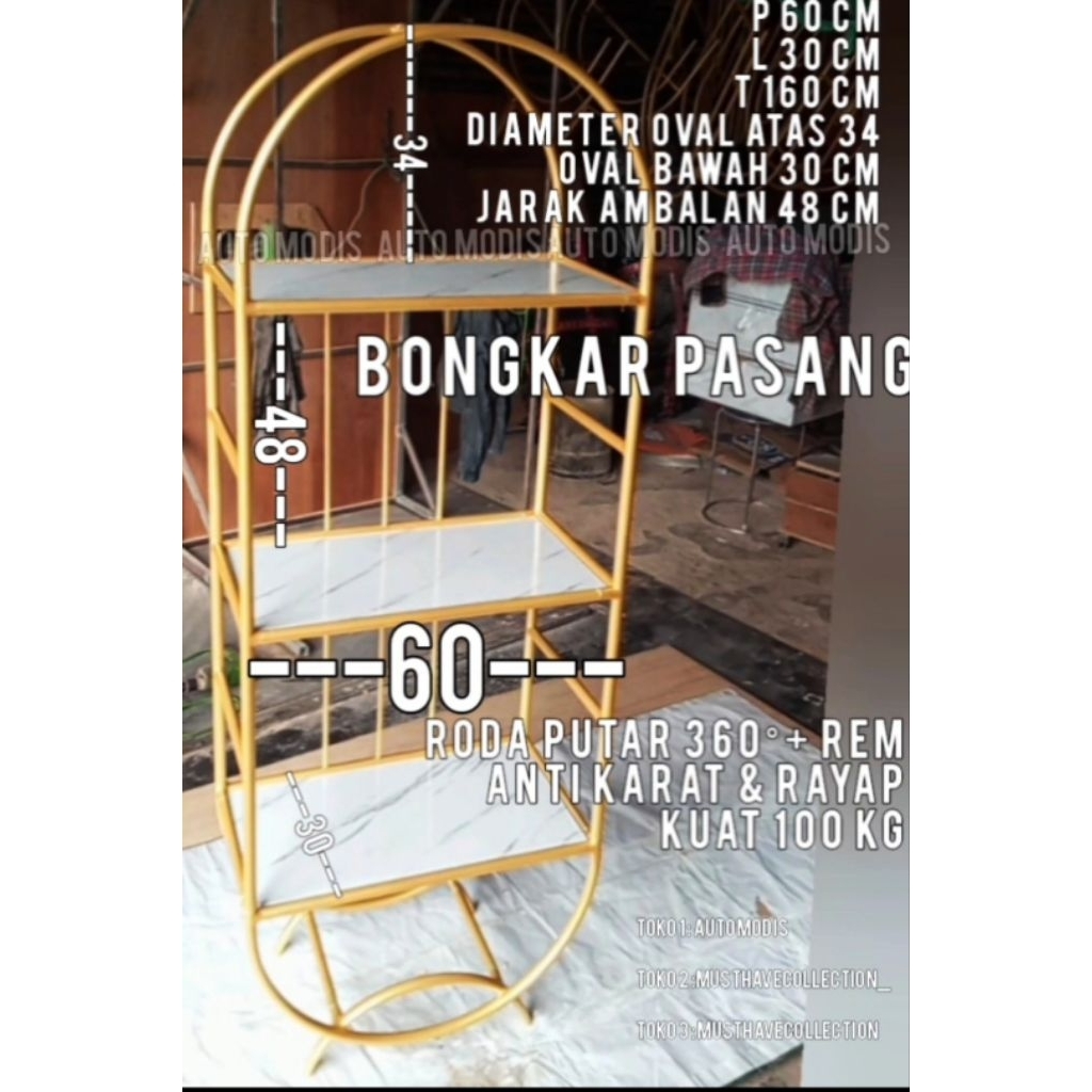 Jual KABINET RAK LEMARI KOKOK KUAT DENGAN RODA REM KIOS POP UP SHOW ...