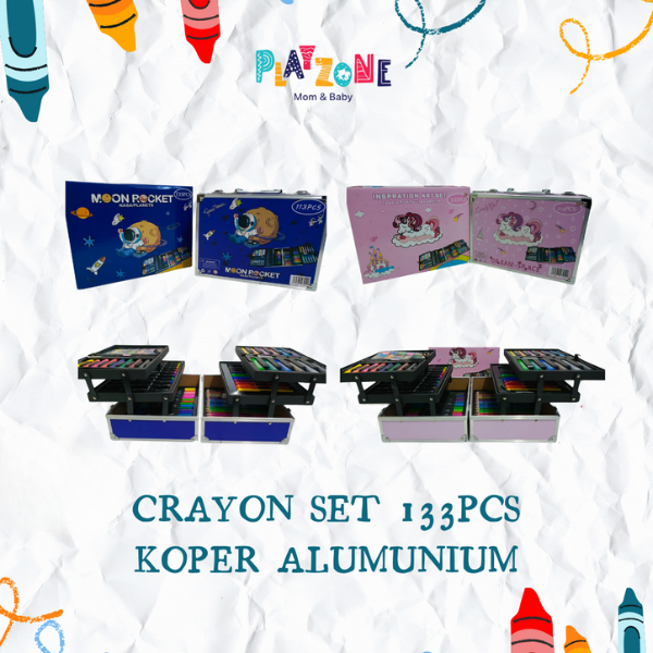 Jual PZ COD Crayon Set 133pcs Dan 128pcs Koper Alumunium Besi / Krayon ...