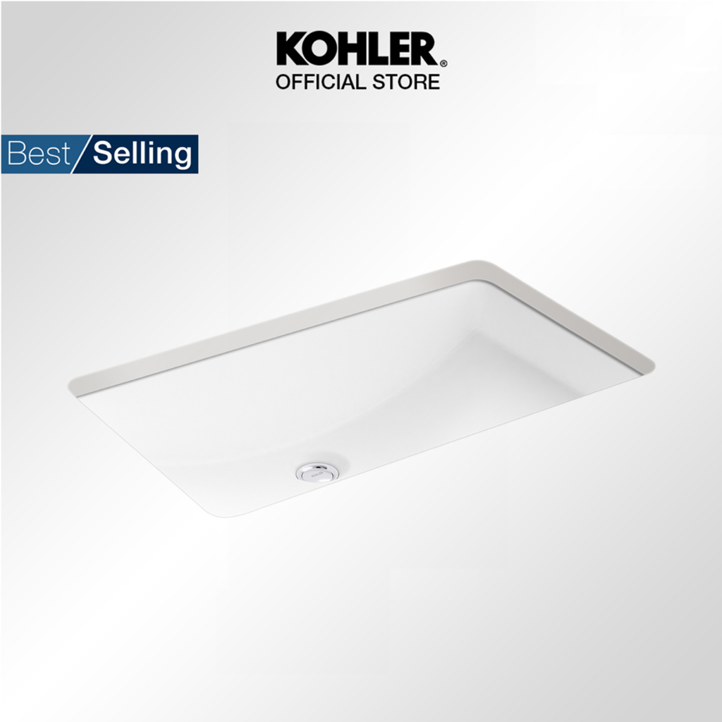 Jual KOHLER Ladena Wastafel / Lavatory Under-counter 27" Rectangular Putih / White K-76509K-0 ...