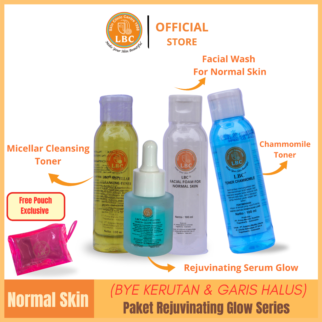 Jual LBC Paket Rejuvinating Glow Series For Normal Skin (FREE POUCH ...