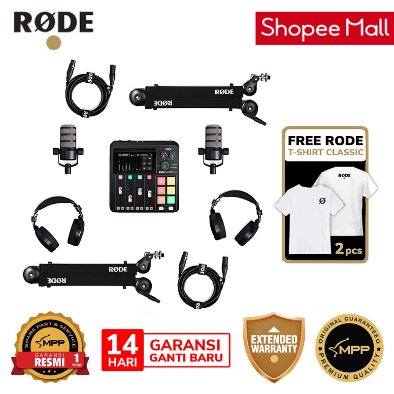 Jual Microphone Rode Podcaster Bundle Two-person Podcasting Bundle ...