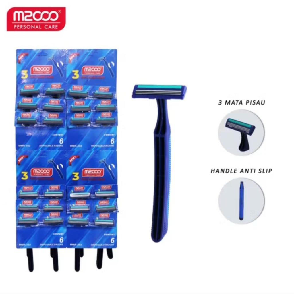 Jual (24pcs) Cukuran 3 mata pisau/cukuran kumis/cukuran jenggot/cukuran ...