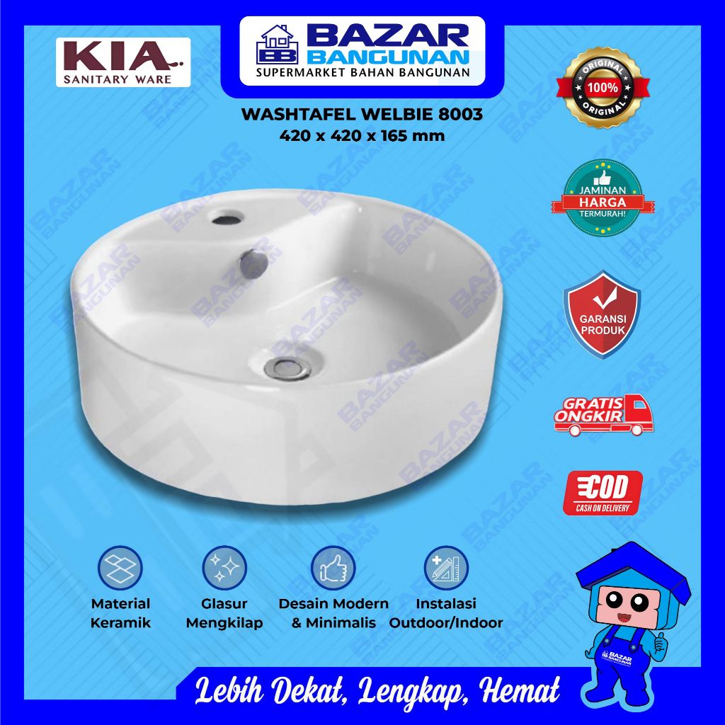Jual KIA - Washtafel Wastafel Wash Basin Cuci Tangan Kamar Mandi Meja ...