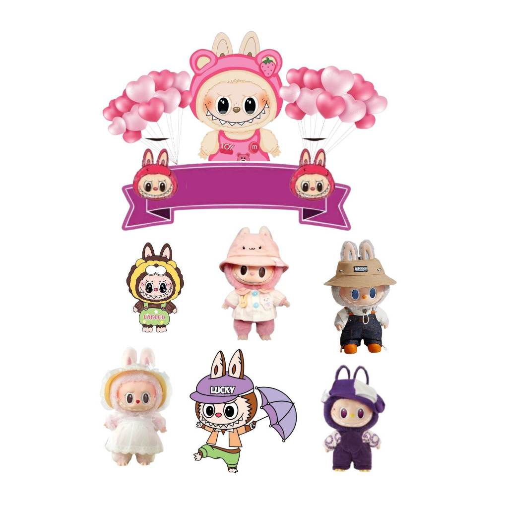 Jual TOPPER CAKE LABUBU / Ulang Tahun Tema Labubu | Shopee Indonesia