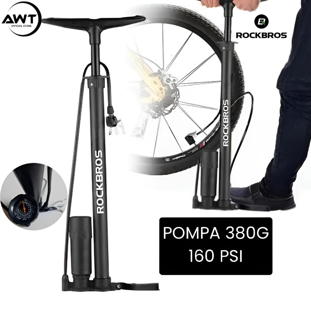 Jual ROCKBROS Pompa Sepeda Motor Bola Seli Air 380G 160 Psi Bicycle ...