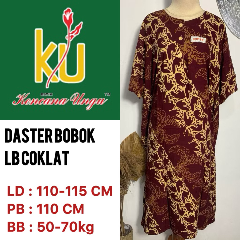 Jual KENCANA UNGU ORI DASTER BOBOK LABEL COKLAT LD 110-115 CM | Shopee ...
