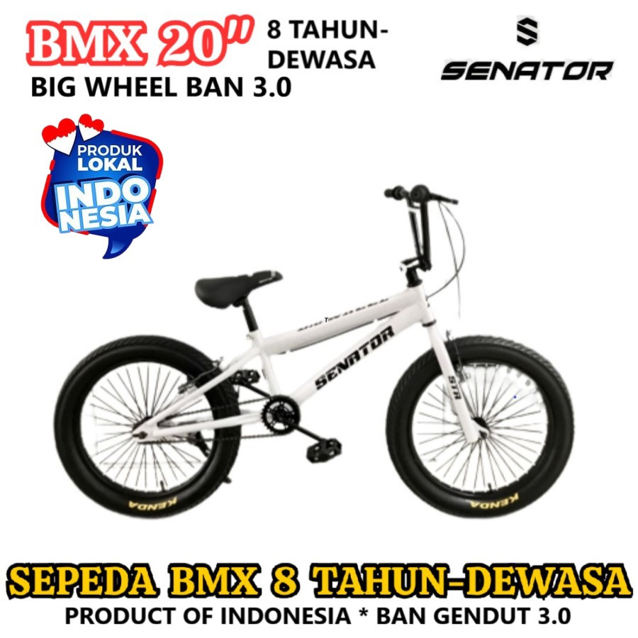Jual Senator Sepeda BMX Big Wheel 20 Inch Ban Jumbo 3.0 Rangka Steel ...
