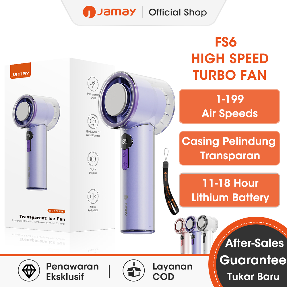 Jual Jamay High Speed Kipas Mini Portable Kipas Angin 199 Gear Wind Dapat Dilipat Digital ...
