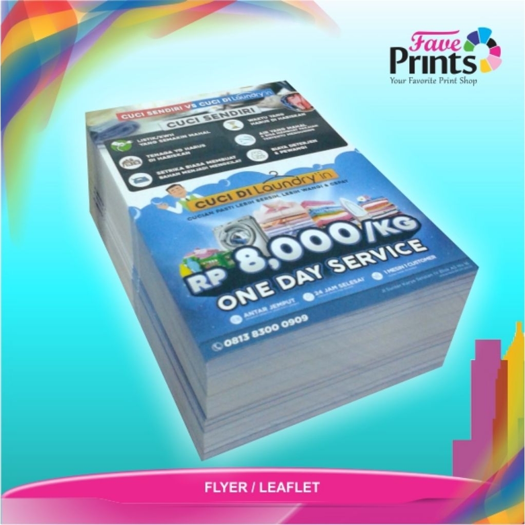 Jual CETAK FLYER/LEAFLET, UK. A5, CETAK 1 MUKA / 2 MUKA, ART PAPER. QTY 2500 LBR A5. | Shopee ...
