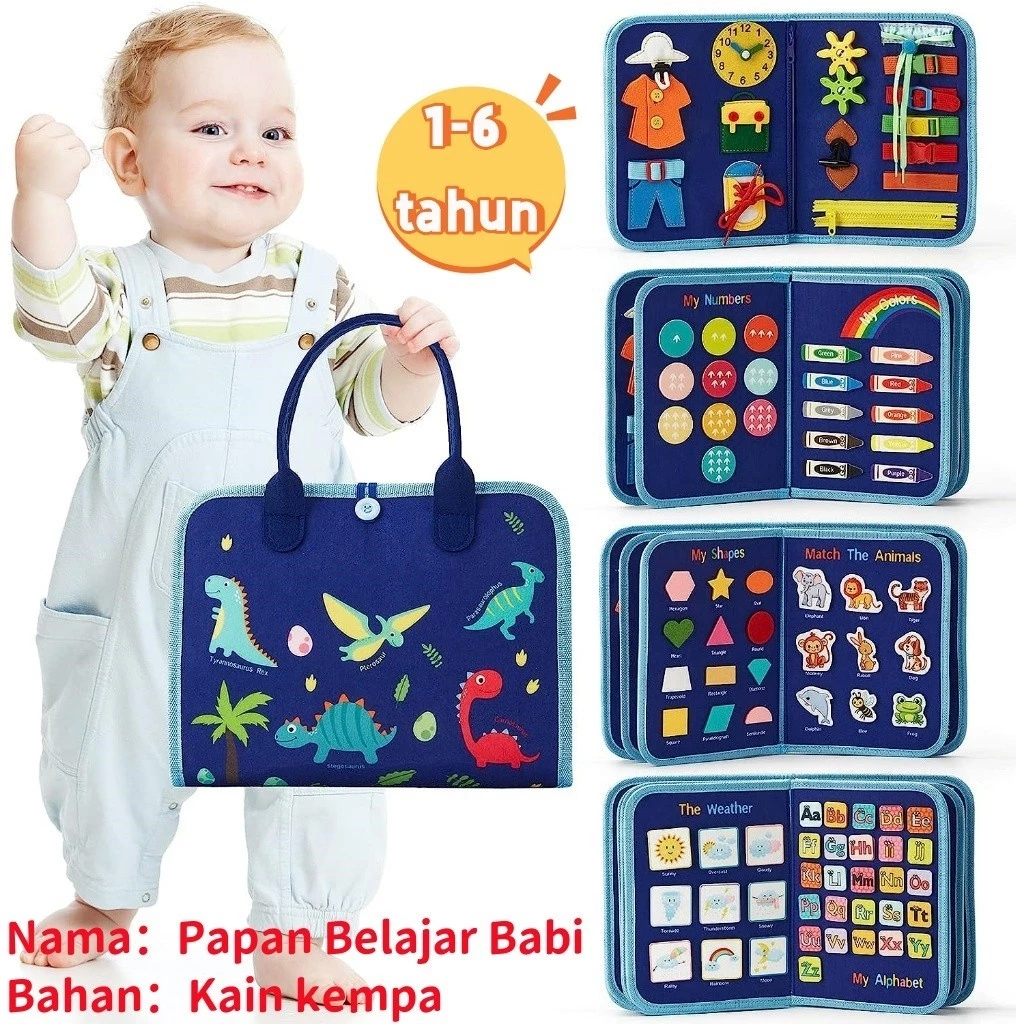 Jual Mainan Montessori Papan Busyboard Untuk Perkembangan Sensorik Anak ...