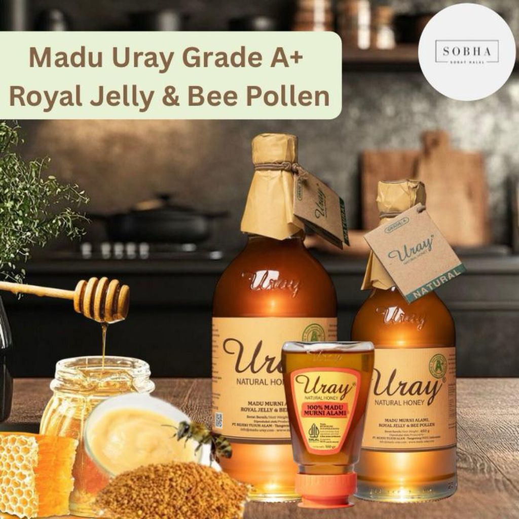 Jual Madu Uray - Natural Honey Grade A+ Royal Jelly and Bee Pollen ...