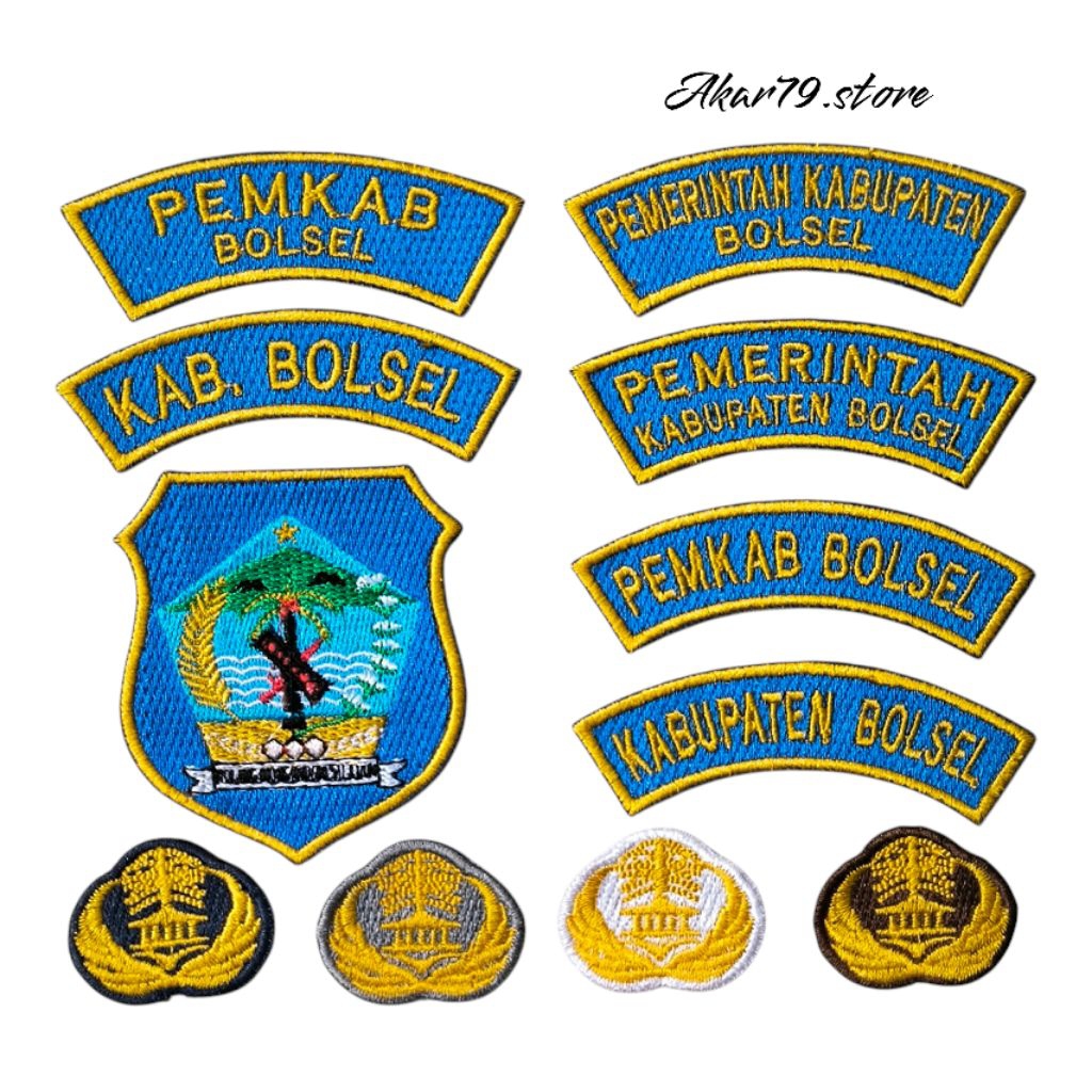 Jual BORDIR LOGO KAB.BOLSEL.ATRIBUT PERLENGKAKAPAN INSTANSI SERAGAM ASN ...