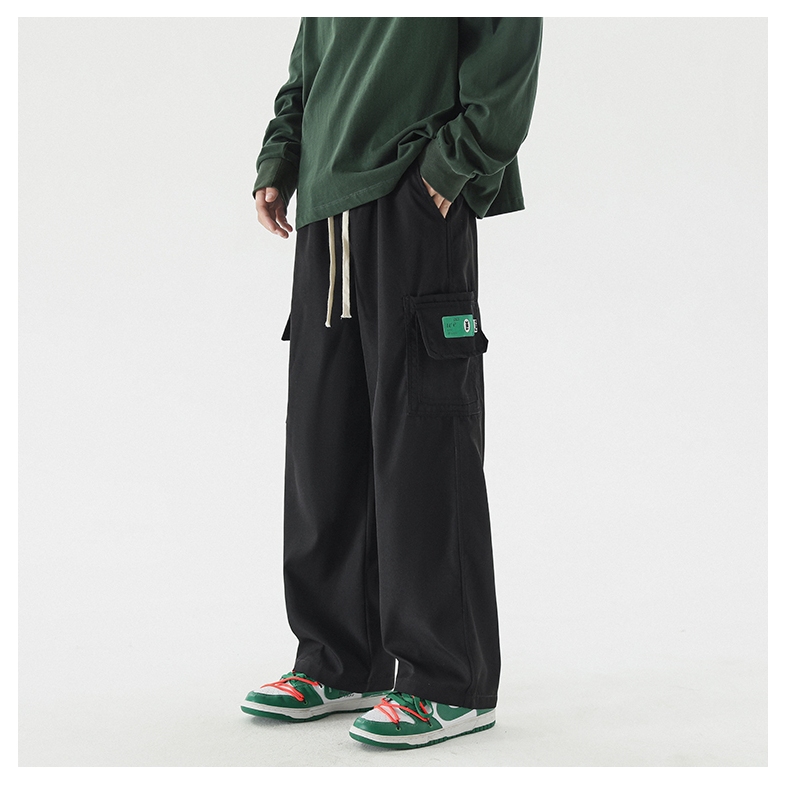 Jual Celana cargo panjang pria korean style baggy pants celana cargo jumbo pria hitam celana ...