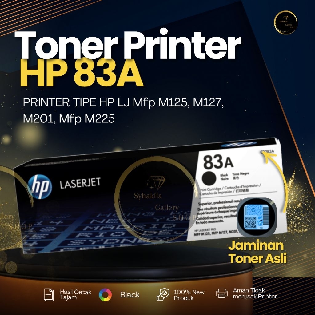 Jual HP Toner LaserJet 83A Original CF283A Berkualitas Tinggi untuk ...