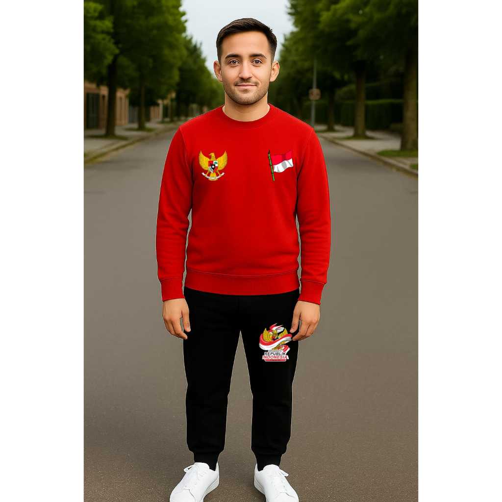 Jual Setelan Panjang Edisi HUT RI Ke-80 Mukzhop Sweater / Jogger / Kemerdekaan / 17 Agustus ...