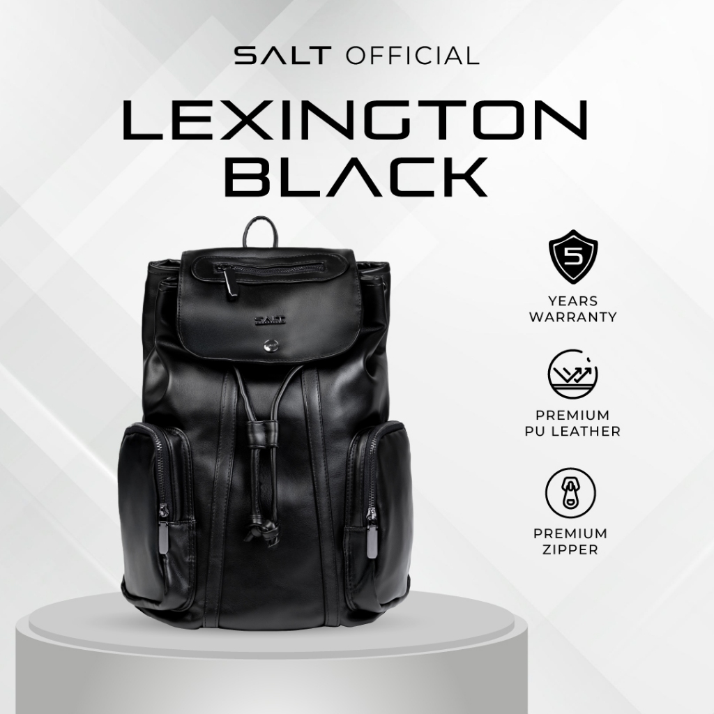 Jual SALT LEXINGTON Leather Black Tas Ransel Cewek Pu Premium Backpack ...
