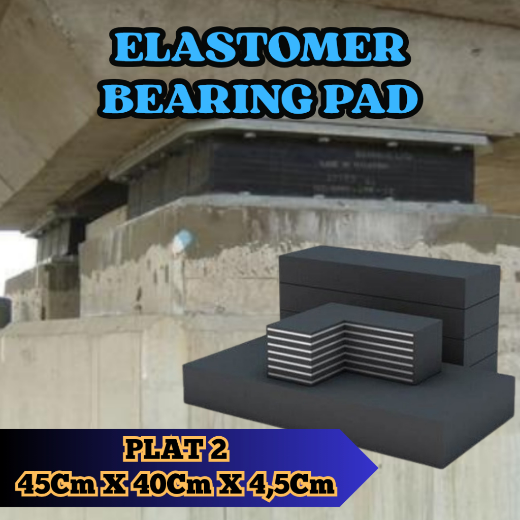 Jual Elastomer Bearing Pad Plat 2 Ukuran 45cm x 40cm x 4,5cm Karet ...