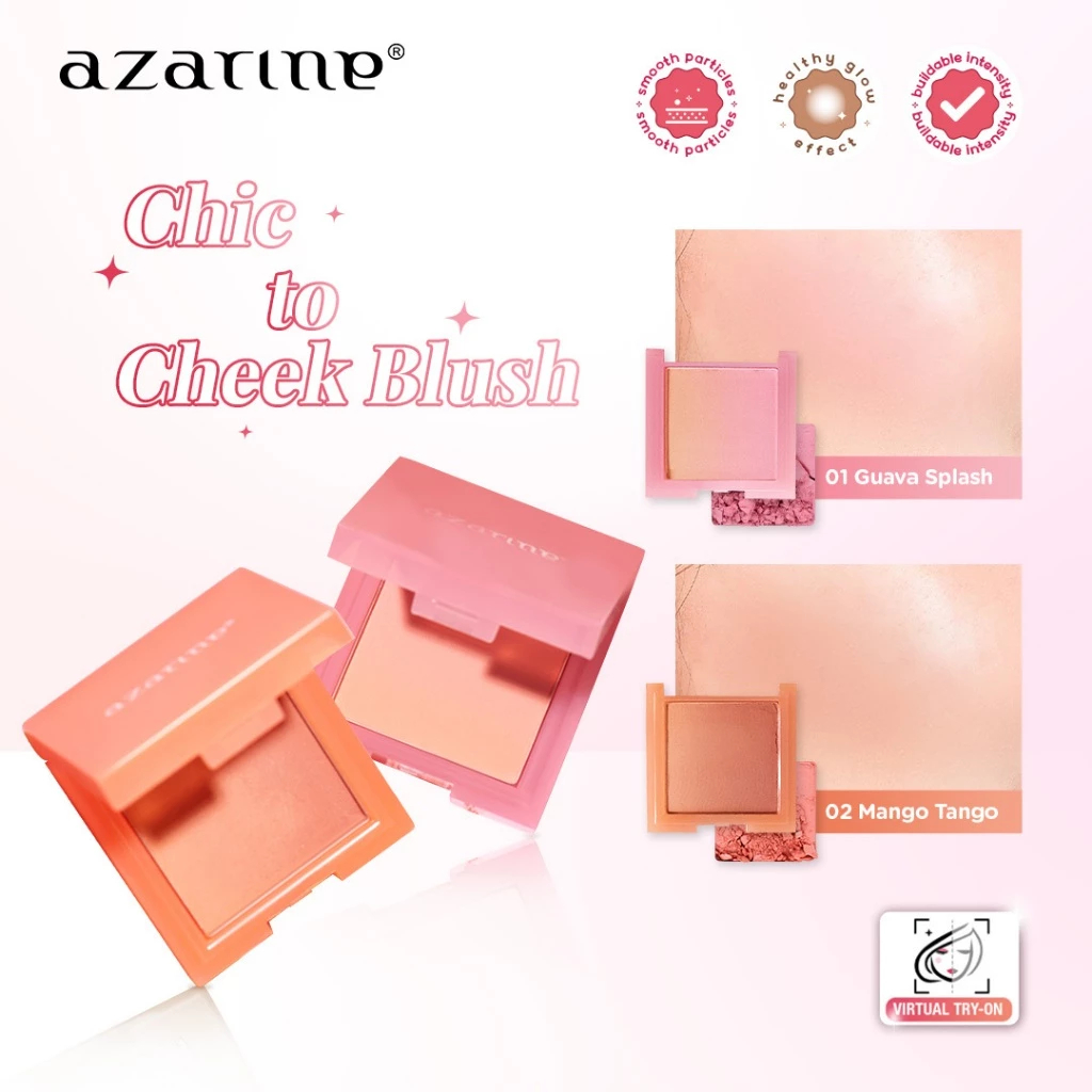 Jual Azarine Chic to Cheek Blush Powder Matte Blush On | Netto 5.2 gr ...