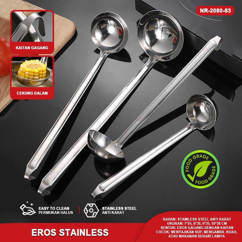 Jual Irus Stainless Gagang Warna Eros Centong Kuah Sayur Stainless ...