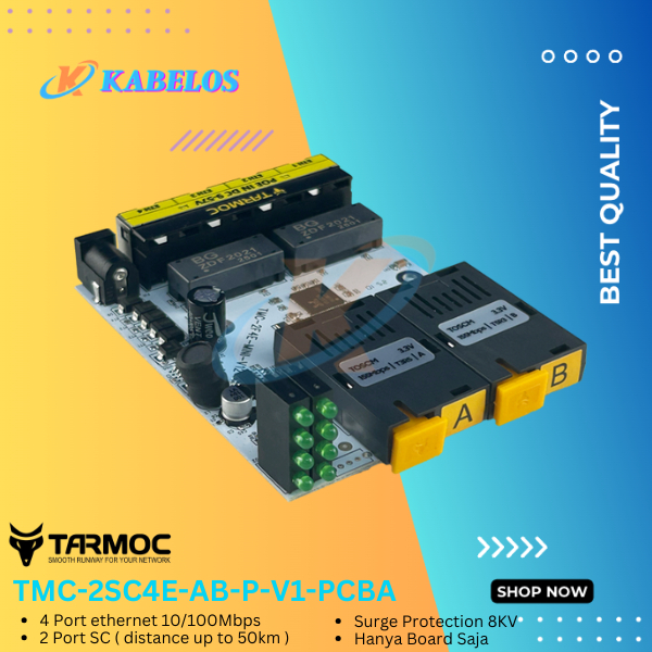 Jual Tarmoc TMC-2SC4E-AB-P-V1-PCBA | Media Converter Switch 2FO 4LAN / 2 FO 4 LAN 10/100Mbps POE ...