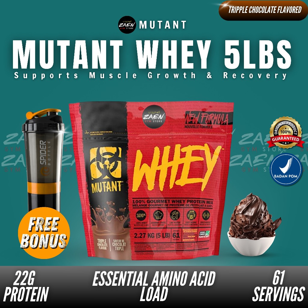 Jual Mutant Whey 5 Lbs BPOM AOM Whey Protein | Shopee Indonesia