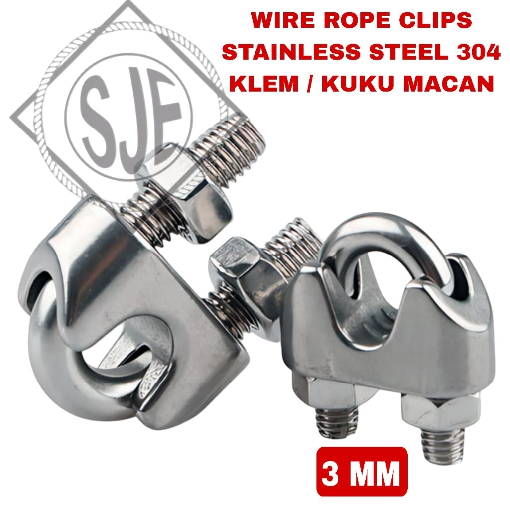 Jual klem sling stainless 3mm / kuku macan sling stainlees 3mm / klem ...