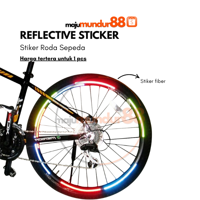Jual Stiker Roda Sepeda Reflective 8 Strip Stiker List Ban Sepeda ...