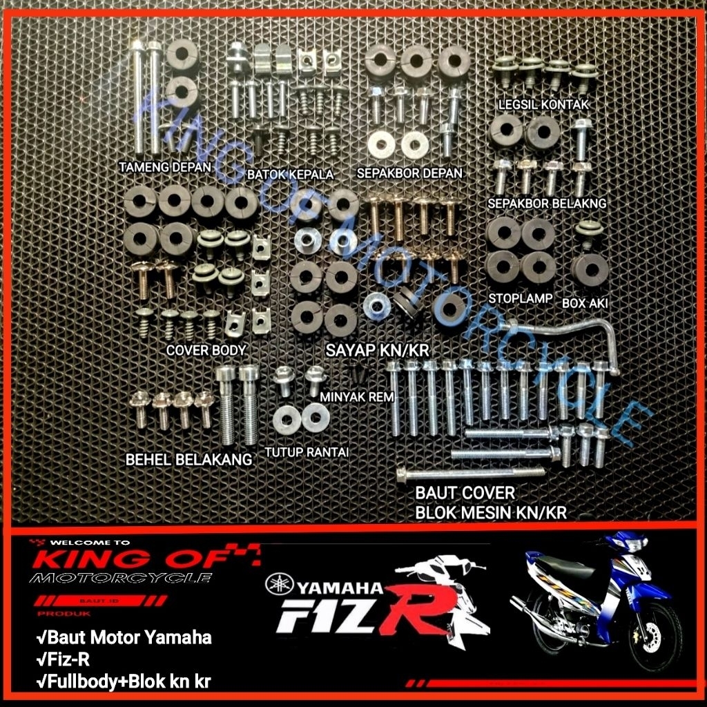 Jual COD Baut Fiz-r /Baut fullset-baut body lengkap yamaha fiz-r force ...