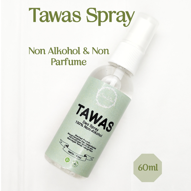 Jual (60ml) SAN Deo Spray TAWAS Spray Non Alkohol Natural | Shopee ...