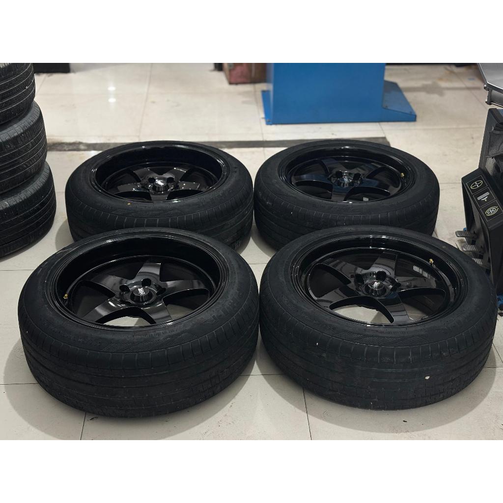 Jual VELG MOBIL RACING HSR CHUBU RING 18 LEBAR 8/9 LUBANG BAUT PCD 5X114 ET40/45 + BAN PHI 235 ...