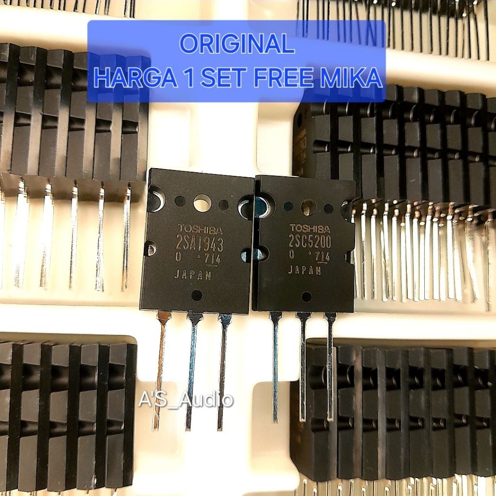 Jual Transistor final toshiba lot 714 in japan A1943 C5200 seri 714 free mika original 1set ...