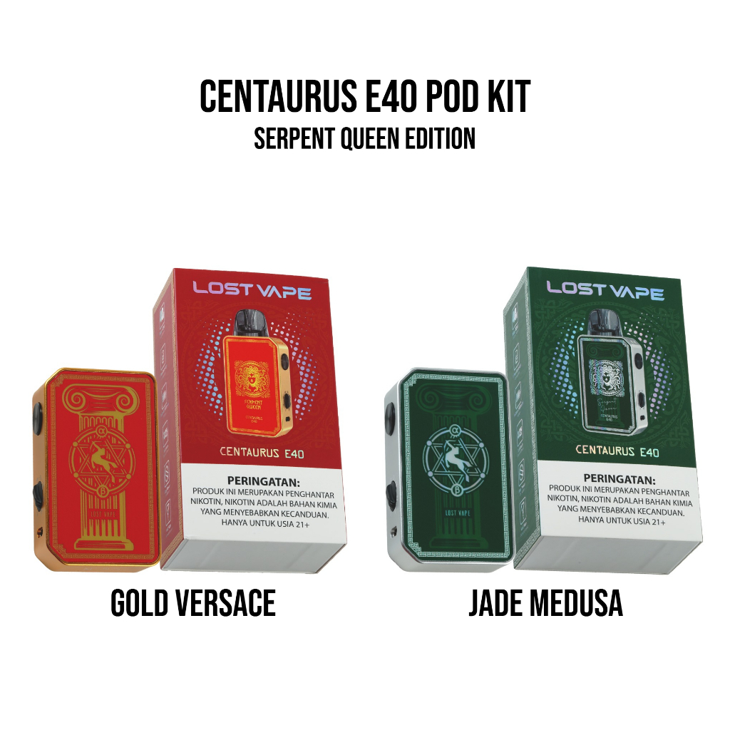 Jual CENTAURUS E40 SERPENT QUEEN EDITION GOLD VERSACE JADE MEDUSA POD ...