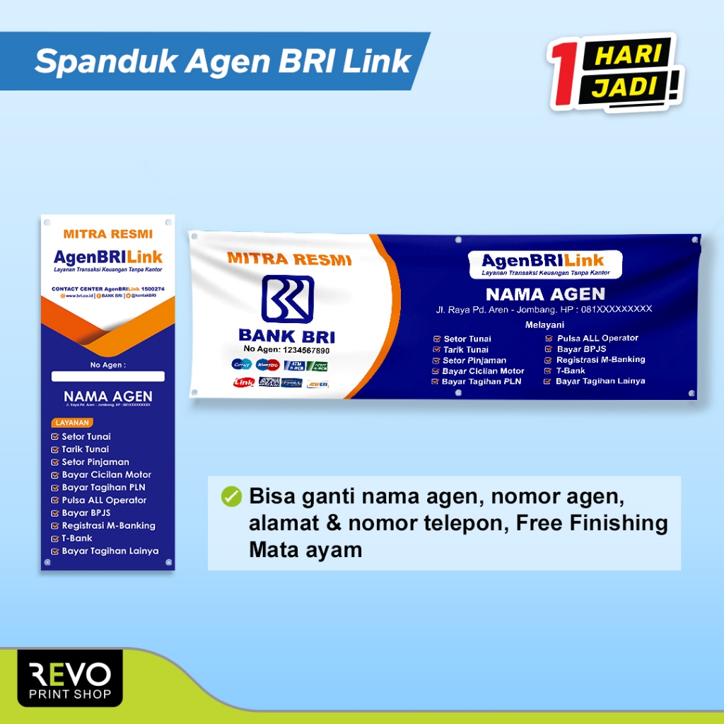 Jual Spanduk BRILink / Spanduk Agen BRILink / Banner Agen BRIlink ...