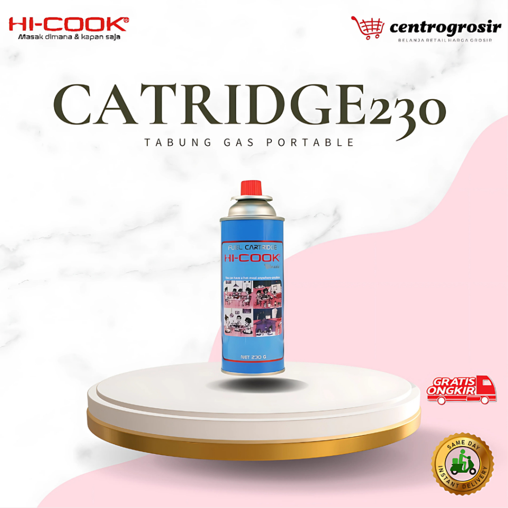 Jual Hi-Cook Tabung Gas Portable Hicook LPG Gas Cartridge 230 gram ...
