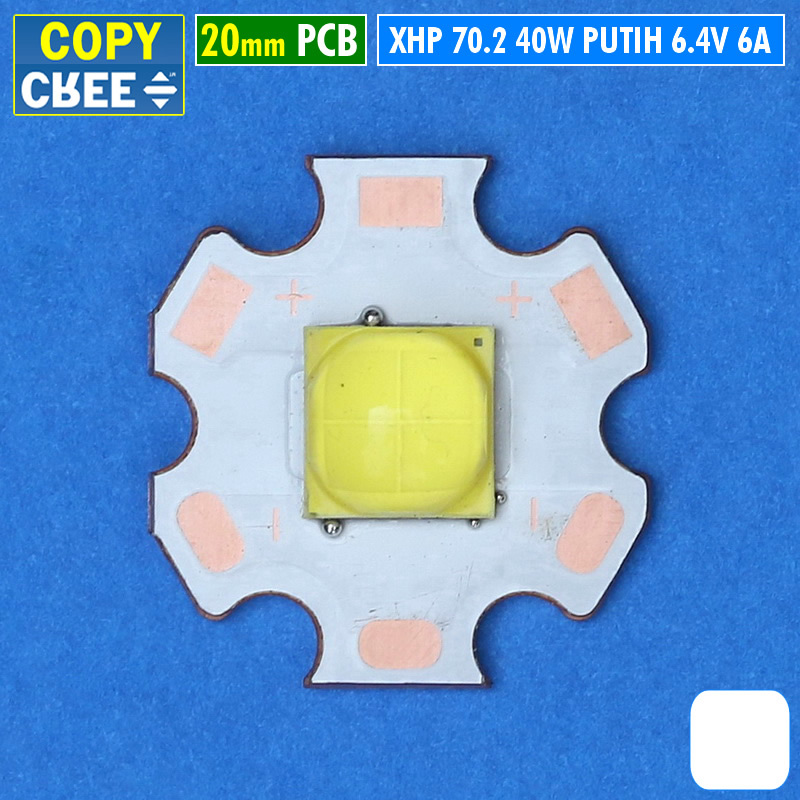 Jual Copy Cree 40W 20mm Led Putih 6.4V 6A 6000K 6500K P70 XHP 702 ...