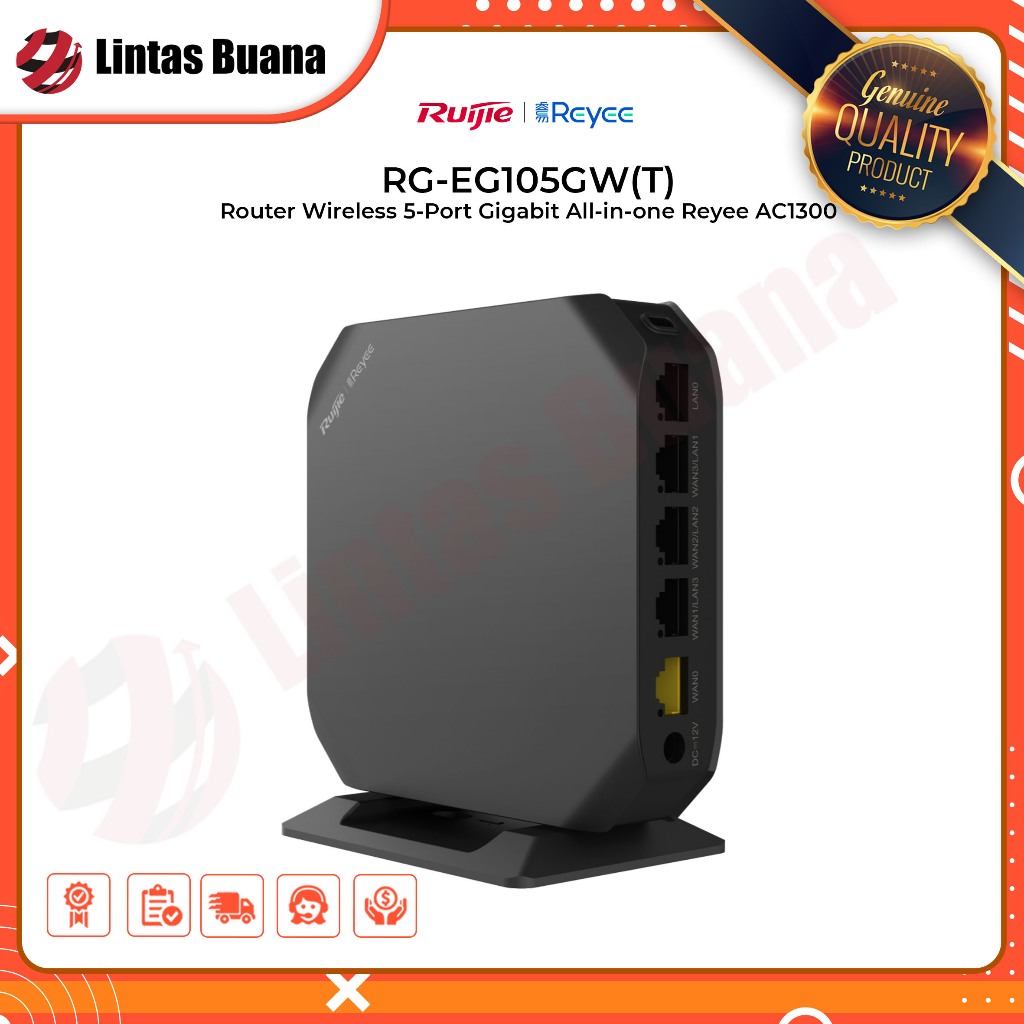 Jual Ruijie Reyee RG-EG105GW(T) Router Wireless 5-Port Gigabit All-in-one Reyee AC1300 | Shopee ...
